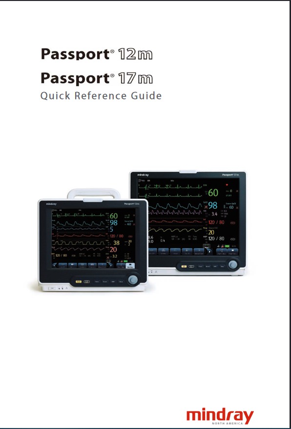 Patient Monitor Accessories Mindray Quick reference guide - TRH Services