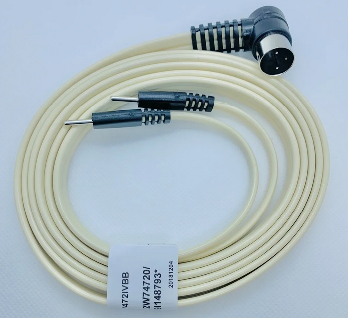 Physiotherapy Lead Wires 120" GREY LEAD RA 3 PIN DIN to DUAL PINS BLACK ...